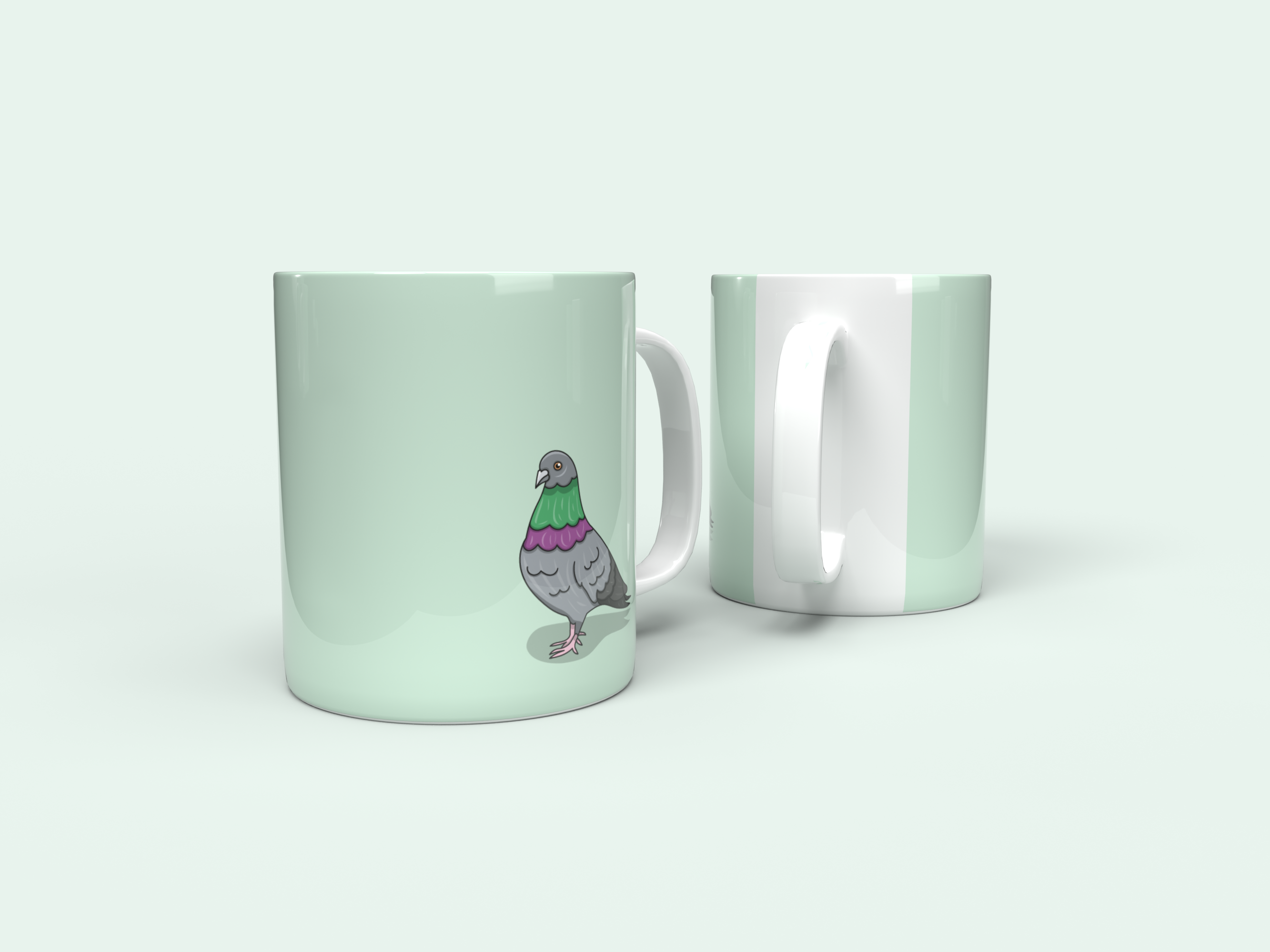 Pigeon Mugs – Little Green Pigeon Vegan Store